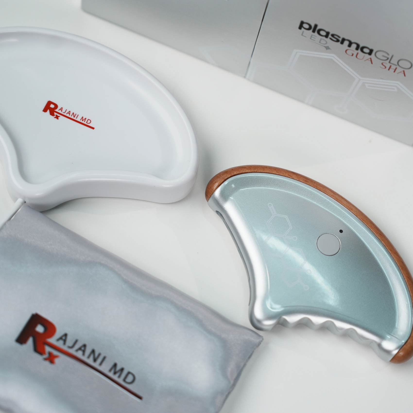 PlasmaGLO LED Gua Sha Tool: Red Light Therapy Face Sculpting Device