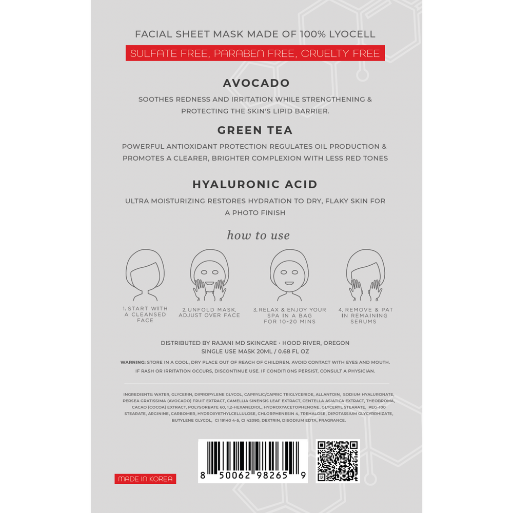 Hydrafil Lipid Boost Korean Facial Mask Nourishing Single Use Sheet Mask