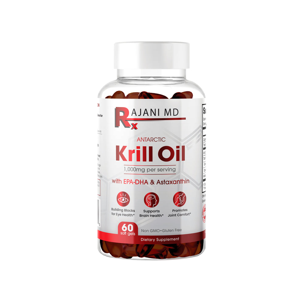 Antarctic Krill Oil Softgels - Omega-3, Eye & Skin Support RajaniMD
