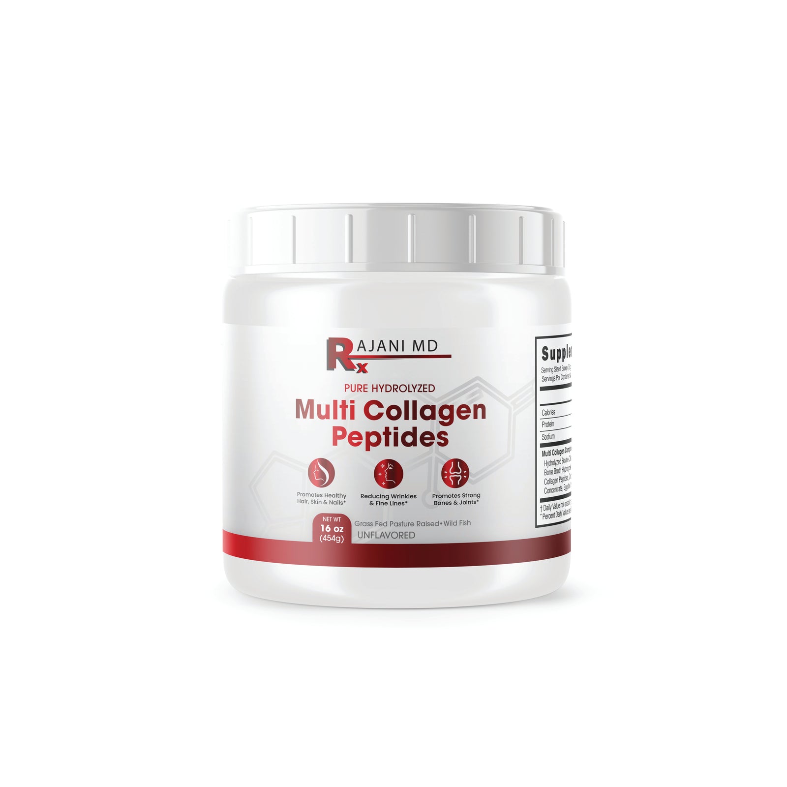 Multi Collagen Peptides Powder For Hair, Skin, Nails & Joints RajaniMD