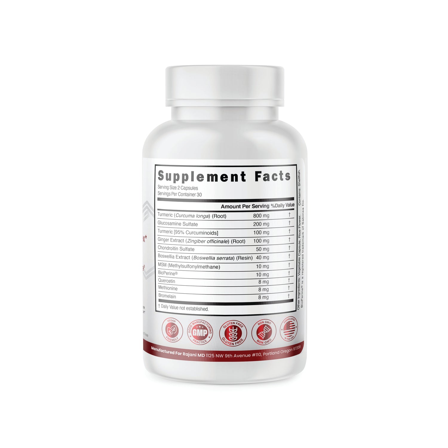 Turmeric Capsules Age-Defying Skin Complex, Immune & Joint Support,